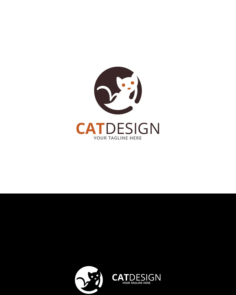 Cat Design Logo Template #71101 - TemplateMonster