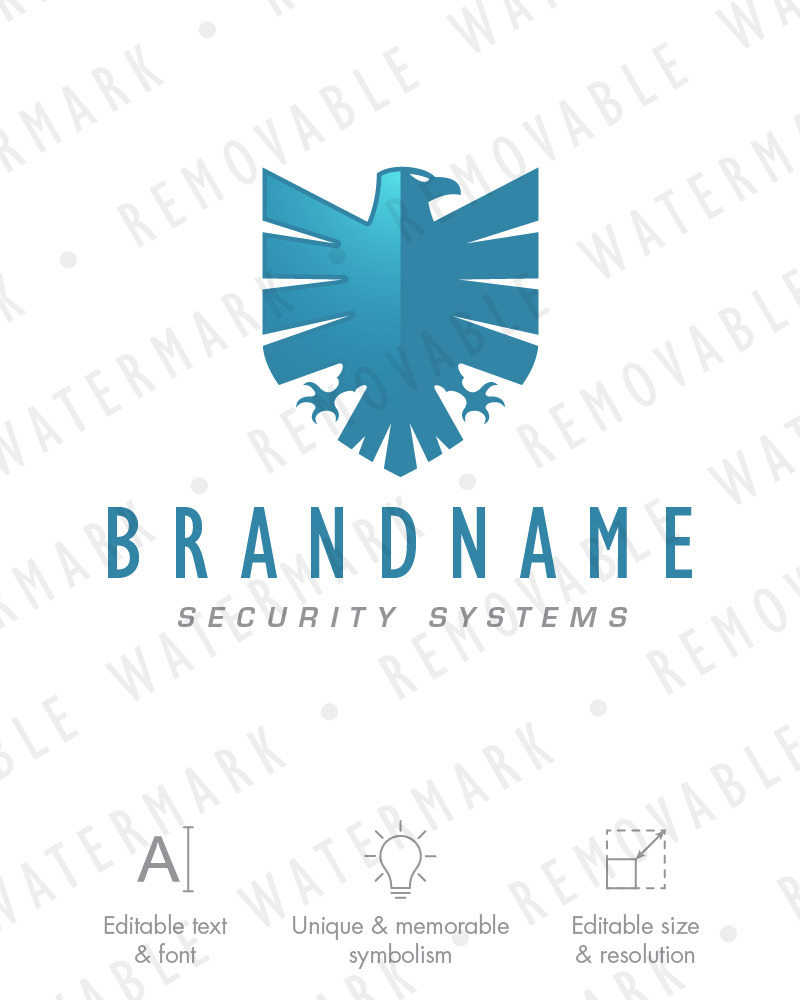 Eagle Bird Shield Logo Template #71107 - TemplateMonster