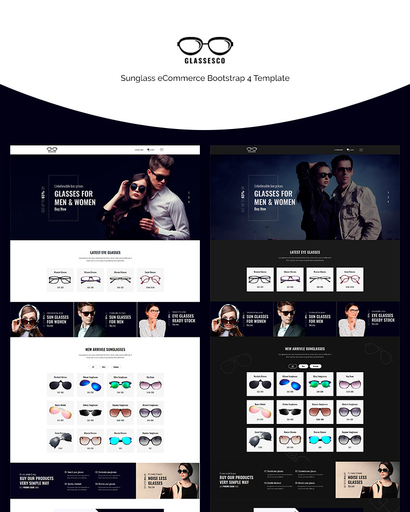 Glassesco - Glasses eCommerce Bootstrap5 Website Template