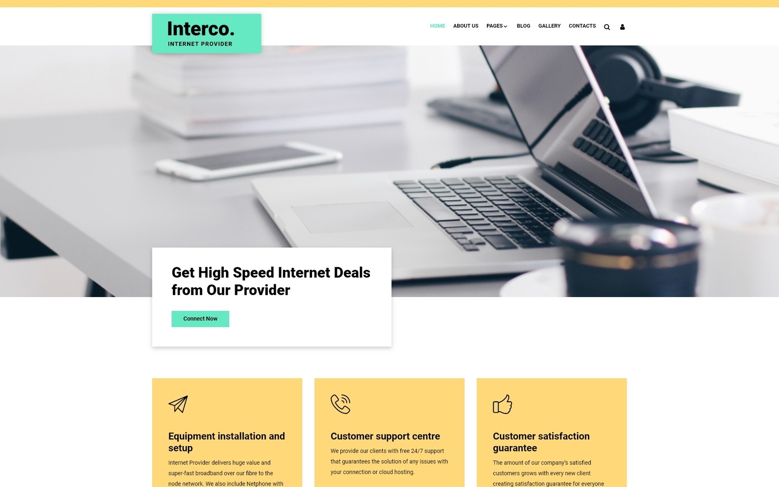 Interco Internet - Provider Joomla Template - TemplateMonster
