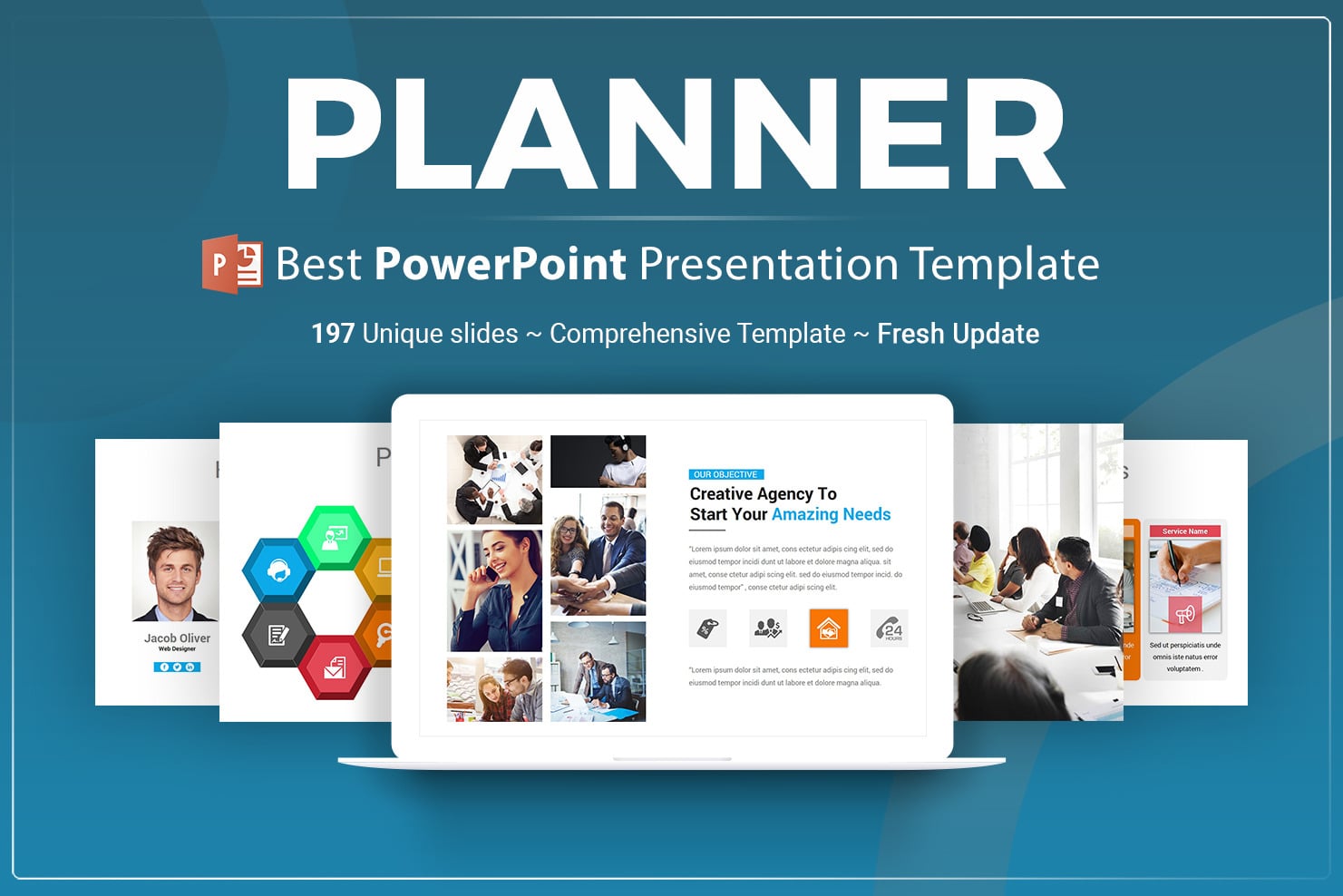 Planner Presentation PowerPoint template - TemplateMonster