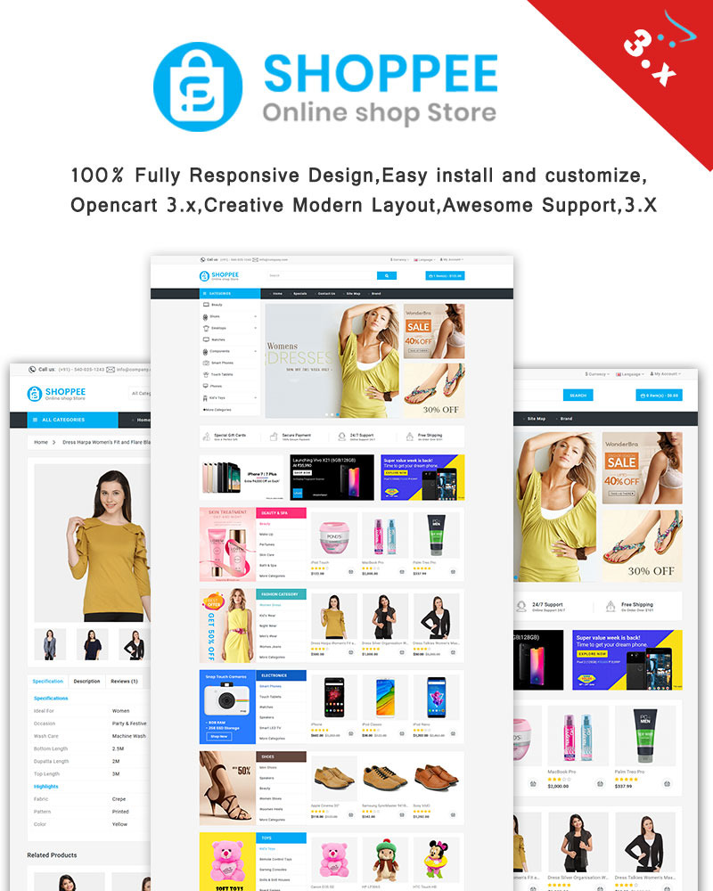Shoppee Multistore OpenCart Template - TemplateMonster