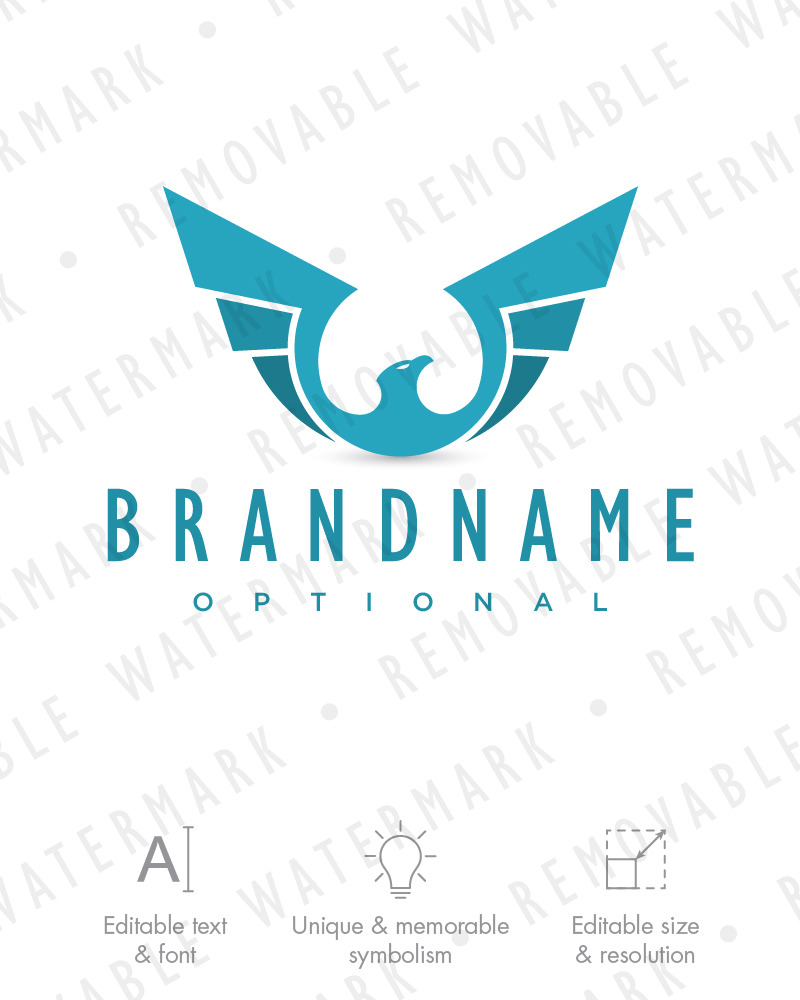 Ascending Bird Logo Template #71212 - TemplateMonster