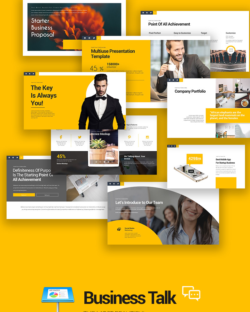 Business Talk - Keynote template #71245 - TemplateMonster