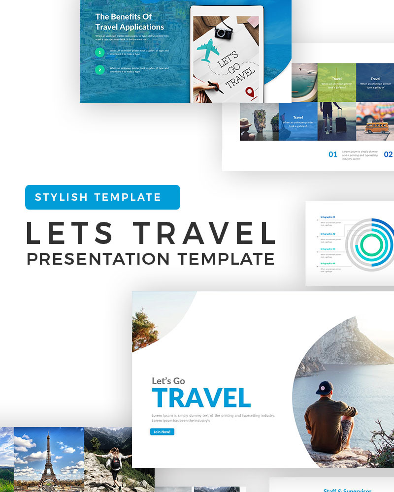Lets Travel PowerPoint-Vorlage #71262 - TemplateMonster