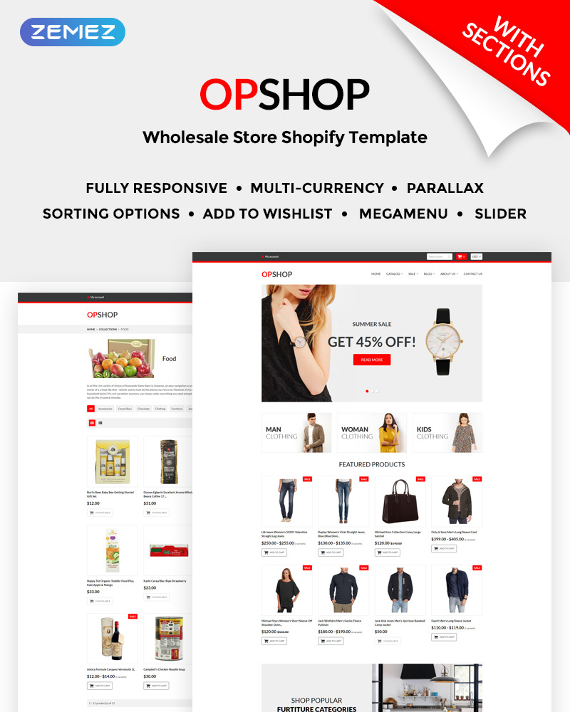 OpShop - Wholesale Store Shopify Theme - TemplateMonster