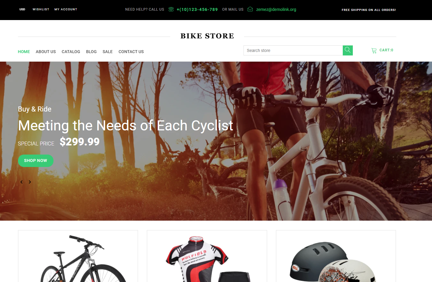 Bike Store Responsive Shopify Theme #71319 - TemplateMonster