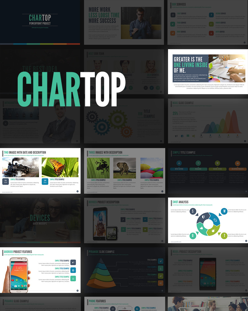 Chartop PowerPoint template #71310 - TemplateMonster