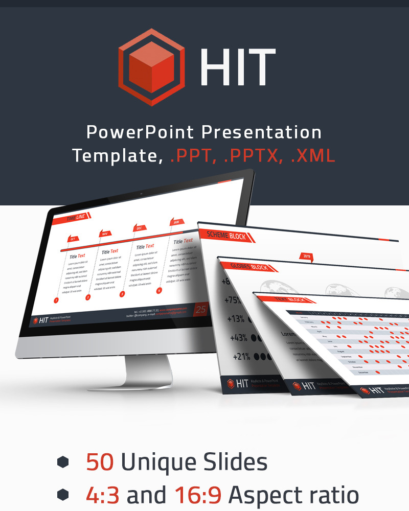 HIT - Professional PowerPoint template - TemplateMonster