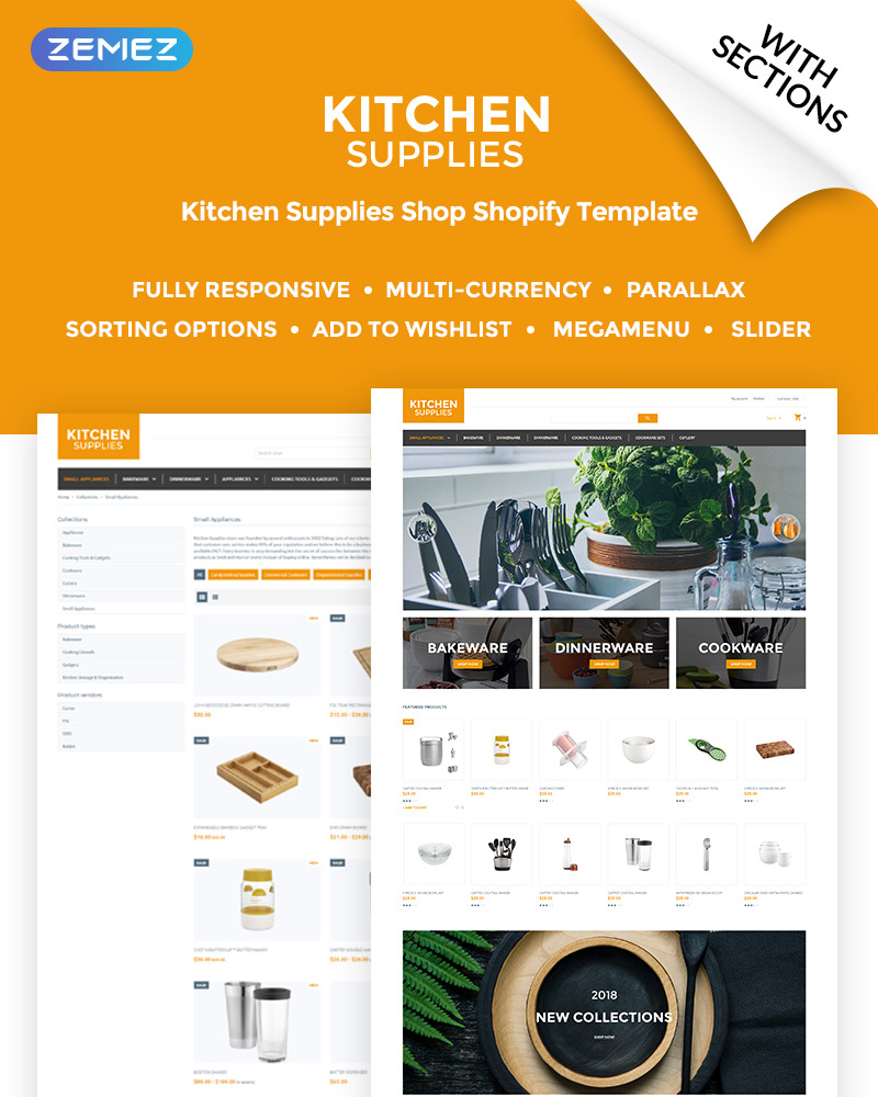 Kitchen Supplies Shopify Theme #71323