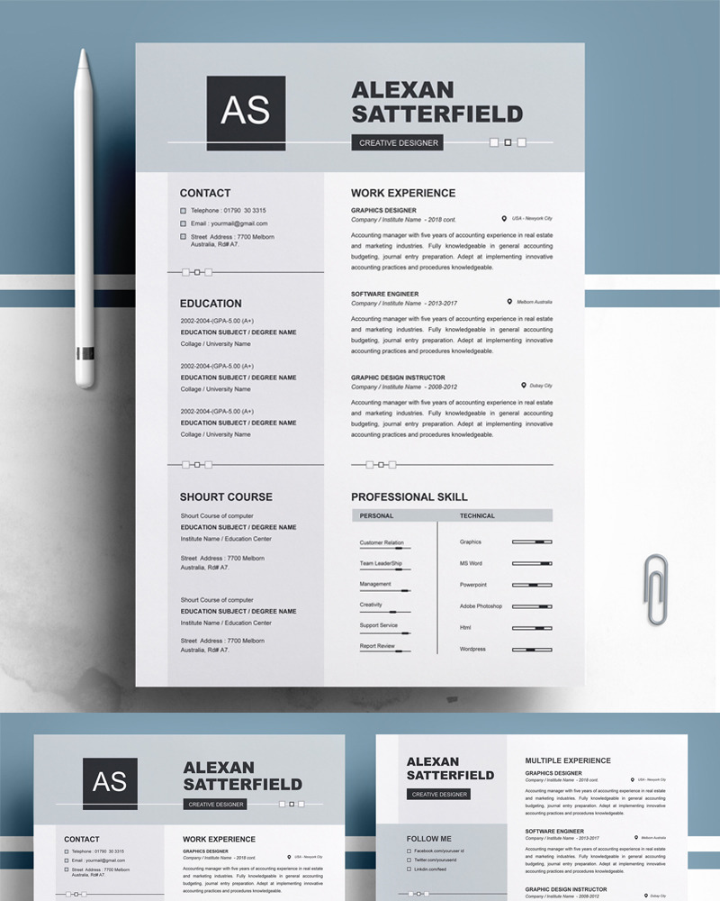 Alex For Job Resume Template #71452 - TemplateMonster