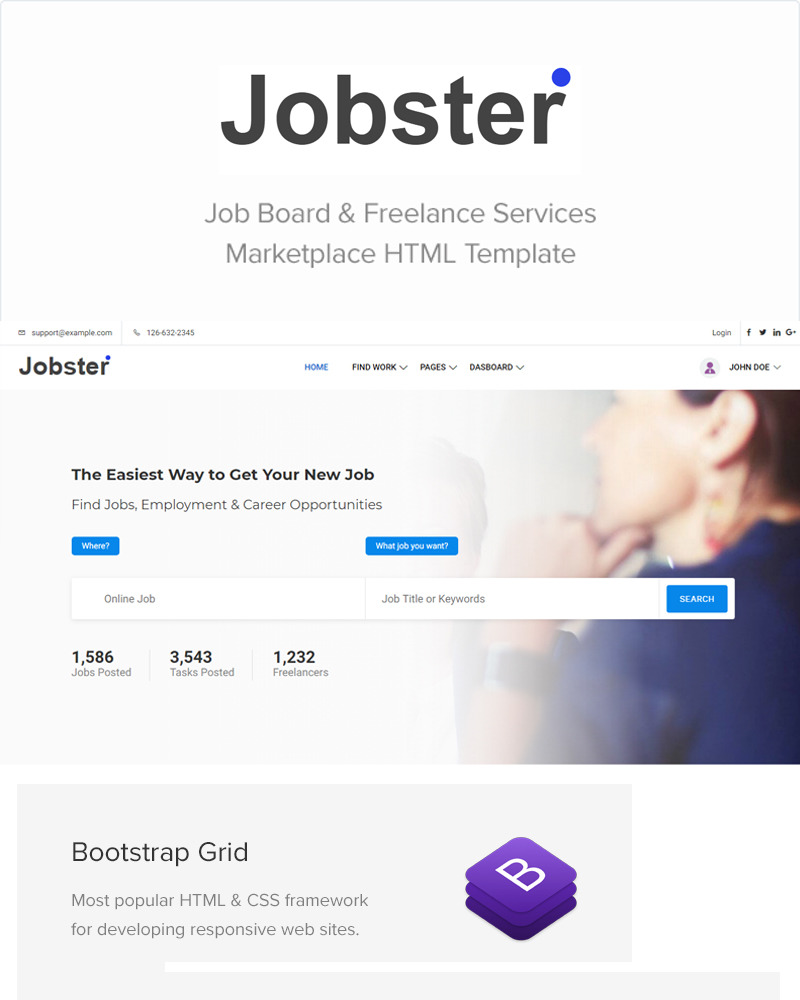 Jobster - Modèle de site Web Job Board - TemplateMonster