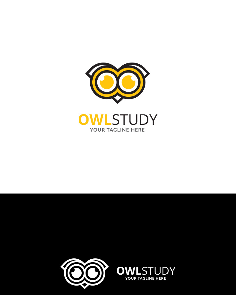 Owl Study Logo Template #71527 - TemplateMonster