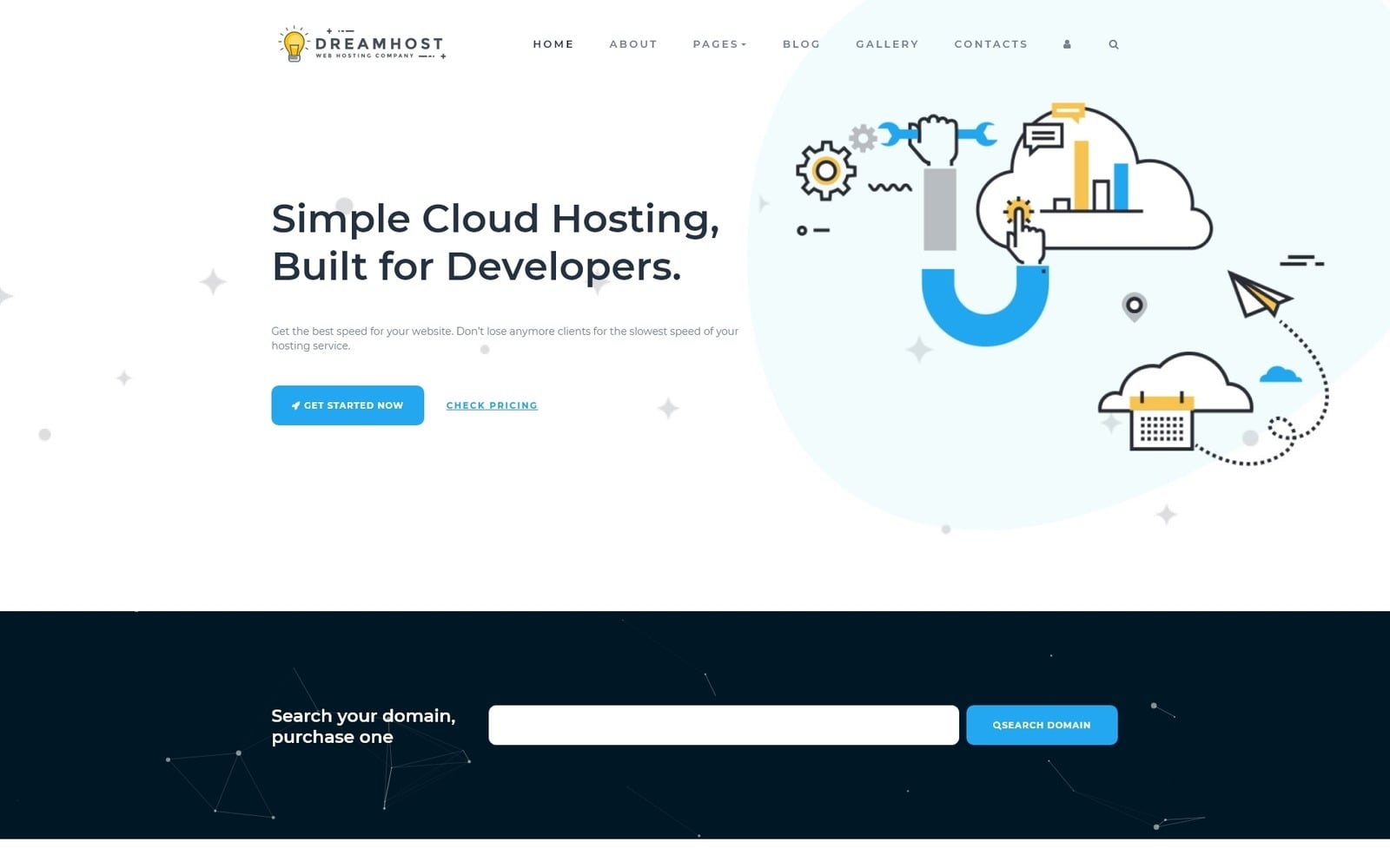 Dreamhost - Cloud Hosting Joomla Template - TemplateMonster