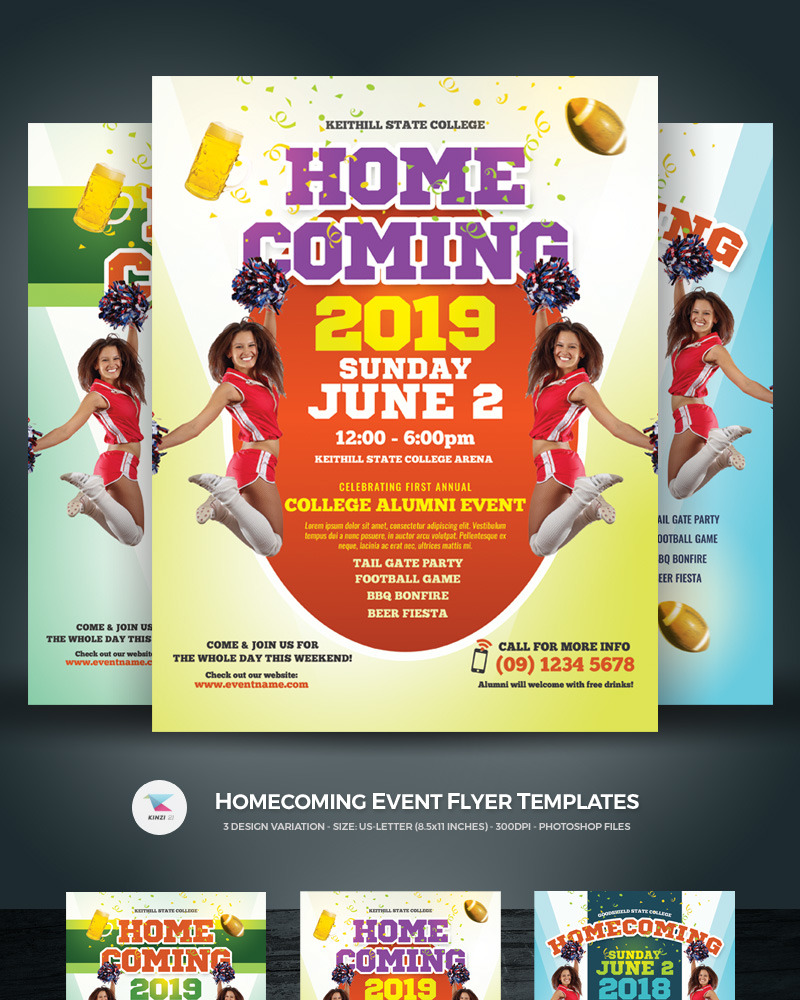 Homecoming Event Flyers - Corporate Identity Template