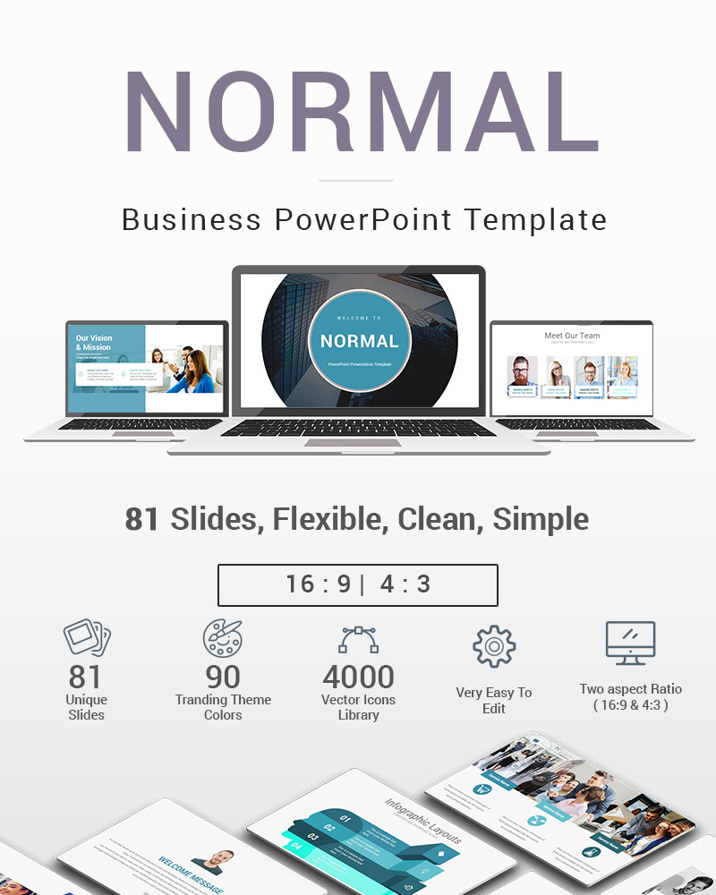 Normal Business PowerPoint template #71795 - TemplateMonster