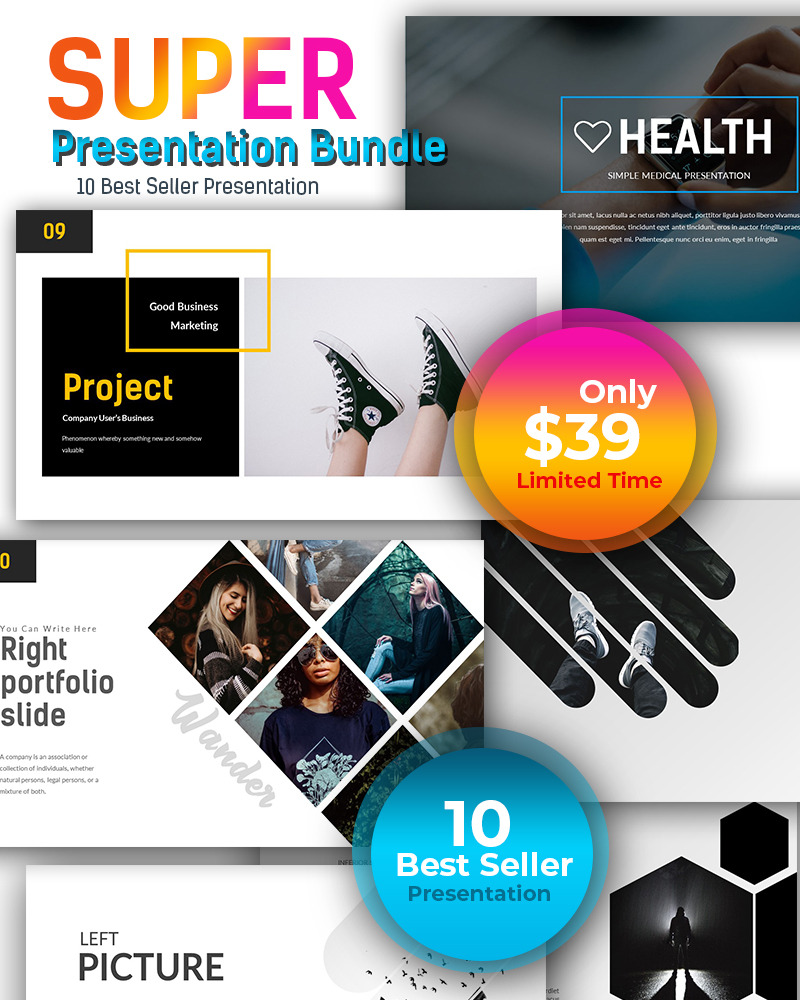 Super - 10 Best Seller PowerPoint PowerPoint template