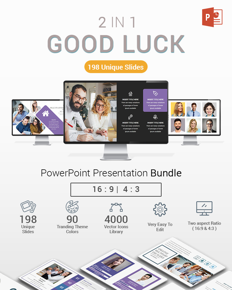 Good Luck 2 in 1 PowerPoint template - TemplateMonster