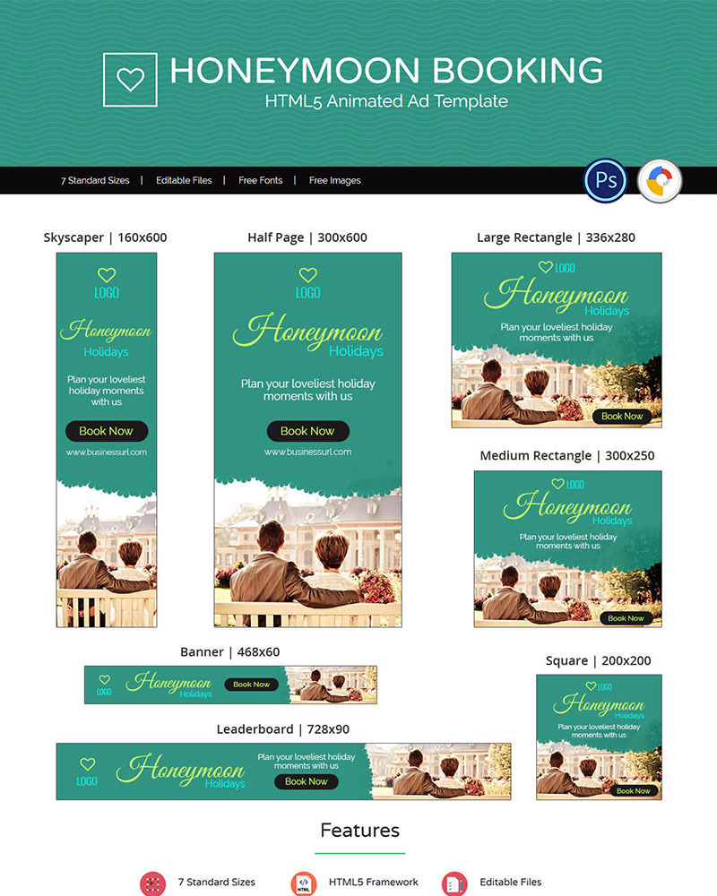 Tour & Travel | Honeymoon Booking Animated Banner