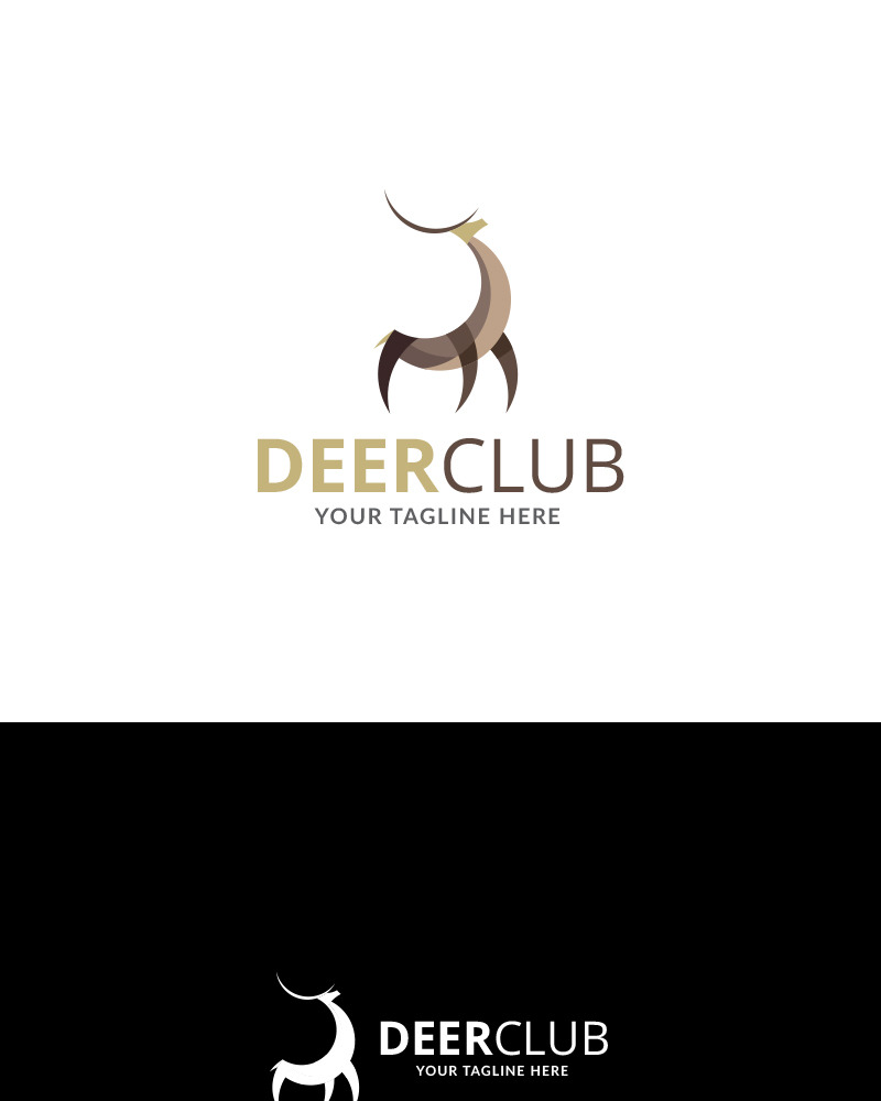 Deer Club Logo Template #72086 - TemplateMonster
