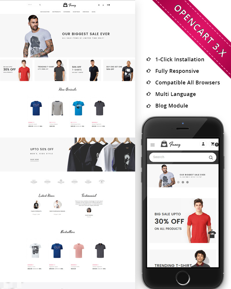 Fancy Fasion Store Responsive OpenCart Template