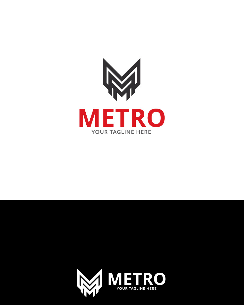 Metro M letter Logo Template #72067 - TemplateMonster