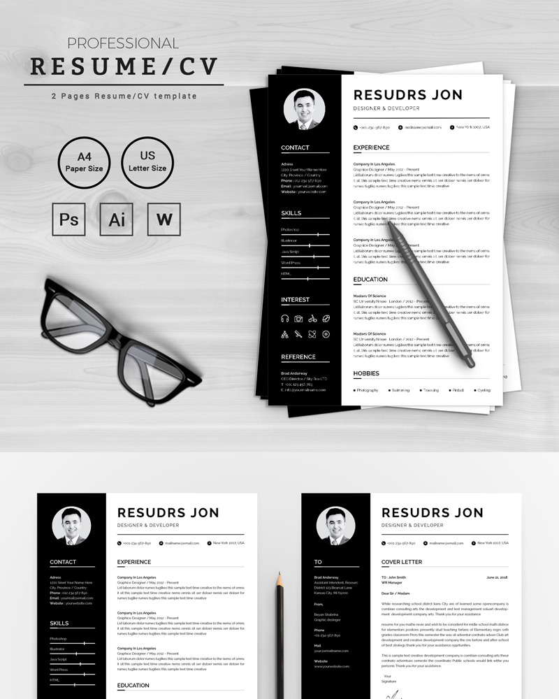 Resudrs Jon Designer & Developer Resume Template
