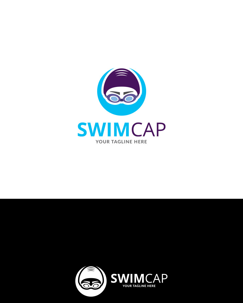 Swim Cap Logo Template #72106 - TemplateMonster