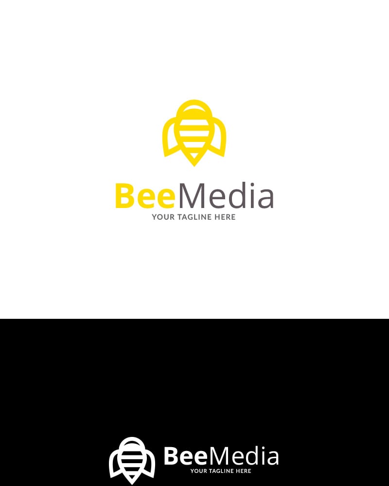 Bee Media Brand Logo Template #73343 - TemplateMonster