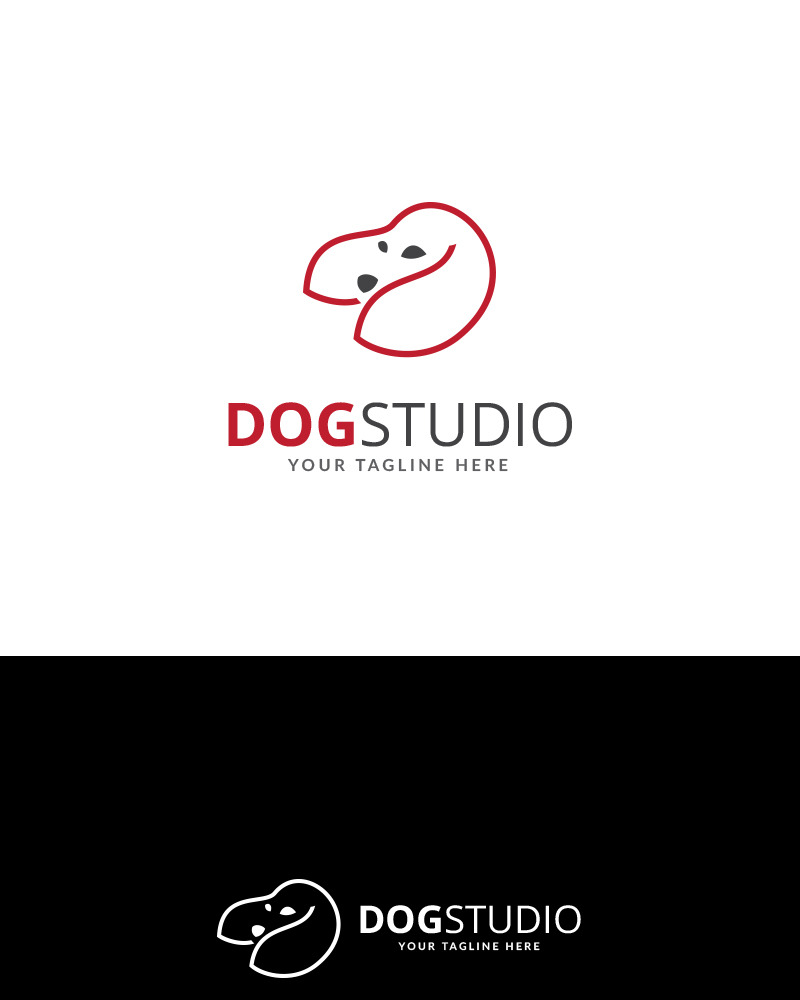 Dog Studio Logo Template #73316 - TemplateMonster