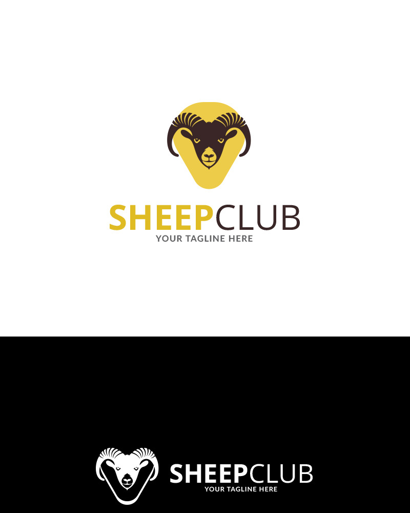 Little Sheep Club Logo Template #73306 - TemplateMonster
