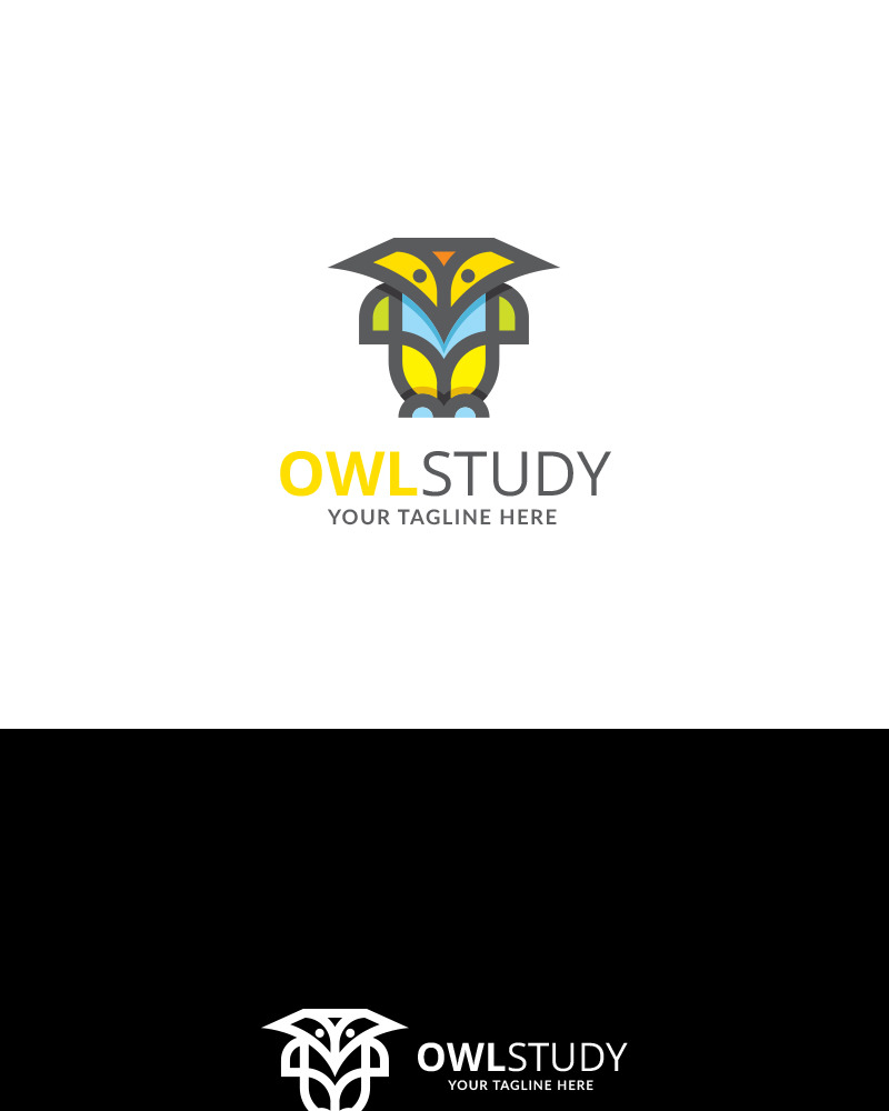 Owl Study Logo Template #73381 - TemplateMonster