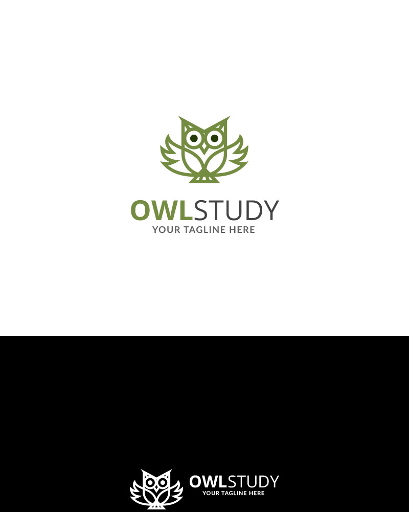 Owl Study Logo Template #73382 - TemplateMonster