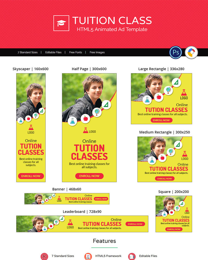 Education & Institute | Tuition Class Ad Animated Banner