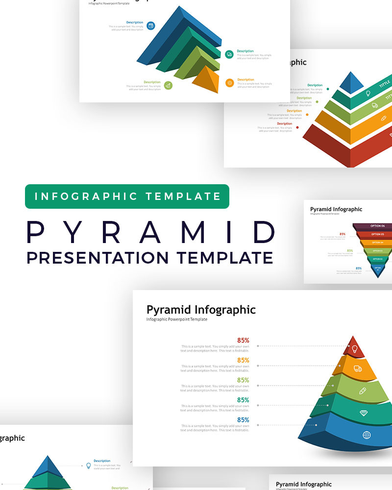 Pyramid Presentation - Infographic PowerPoint template