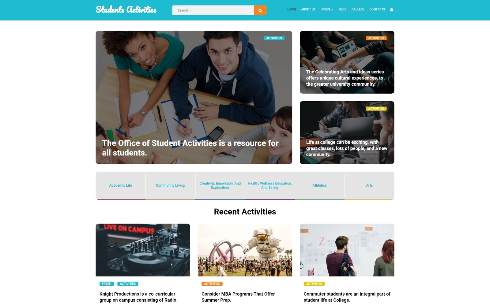 Student Activities Joomla Template #73695 - TemplateMonster