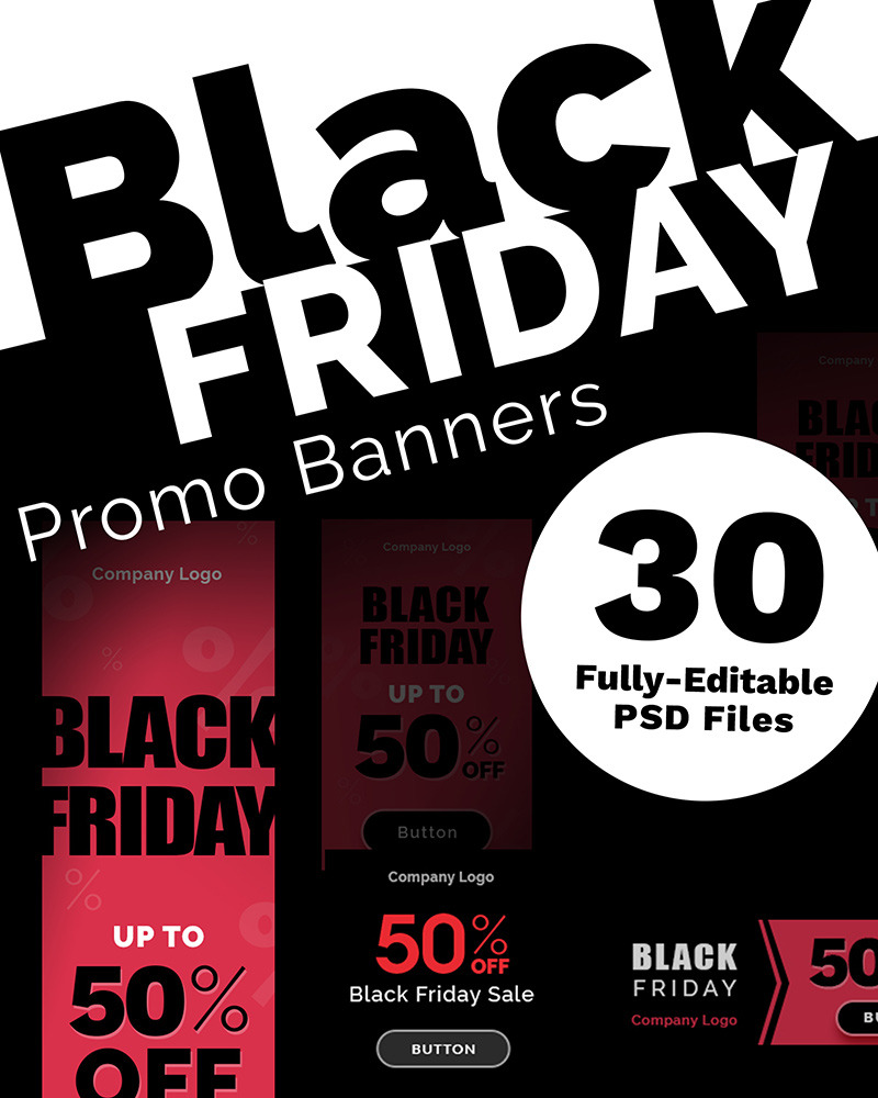 Black Friday Promo Banners Bundle #73850 - TemplateMonster