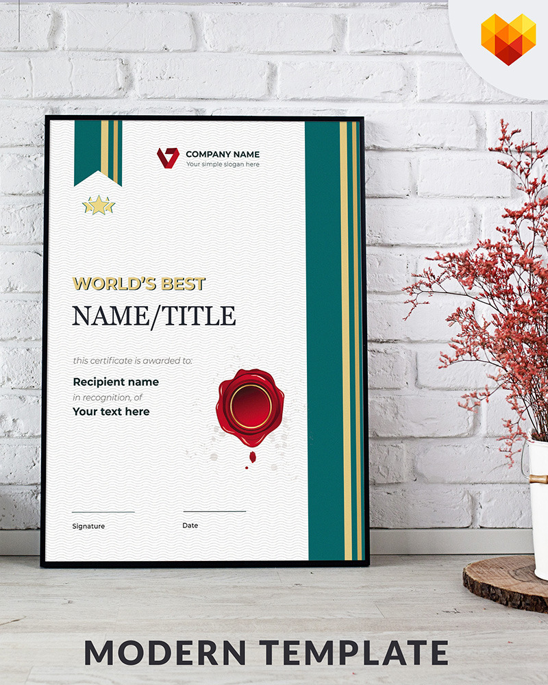 World's Best Certificate Template #73999 - TemplateMonster