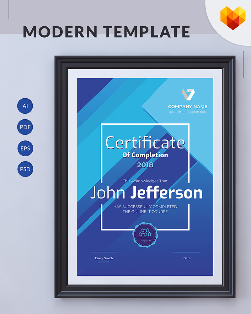 Certificate of Completion Online Course Certificate Template