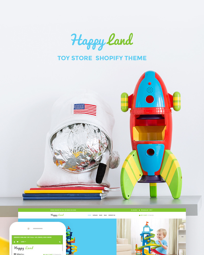 Happy Land - Toy Store Shopify Theme - TemplateMonster