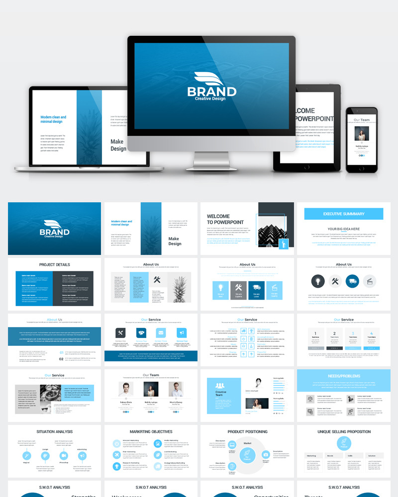 Minimal Presentation Powerpoint Template Templatemonster