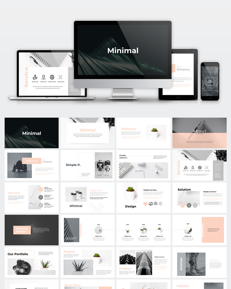 Creative Minimal Presentation - PowerPoint template