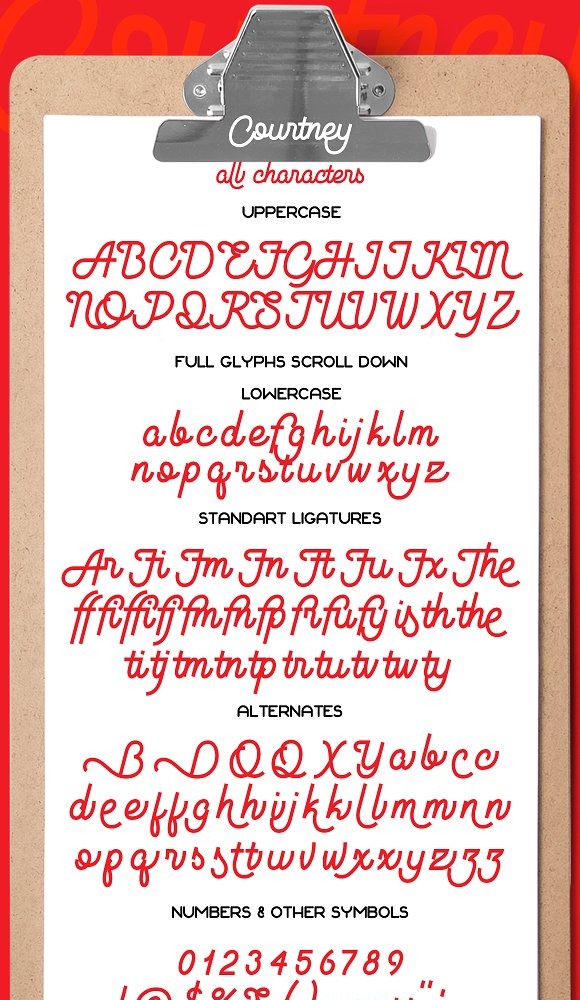 Courtney Font #74390 - TemplateMonster
