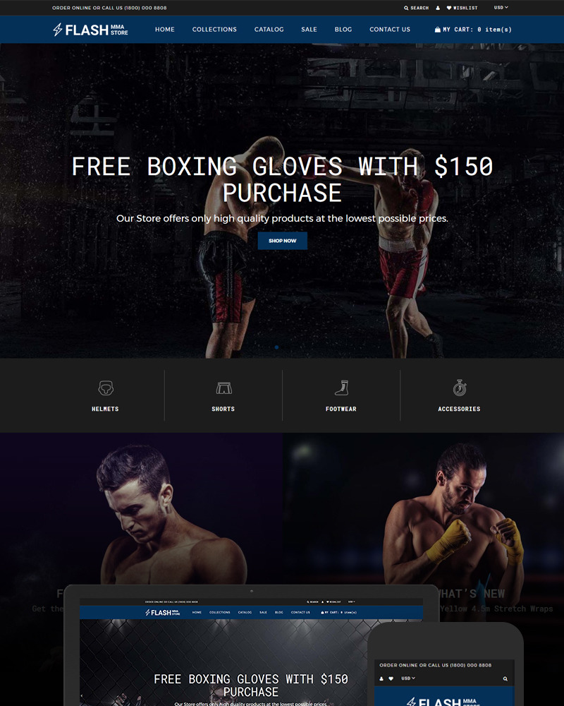 Flash - MMA Store Shopify Theme #74366 - TemplateMonster