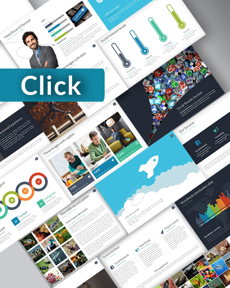 Click PowerPoint template #74407 - TemplateMonster