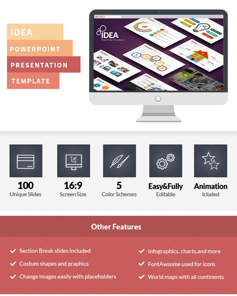IDEA PowerPoint template #74481 - TemplateMonster