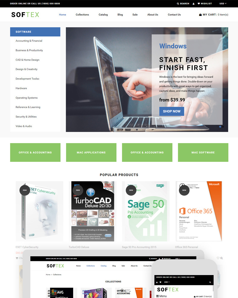 Softex - Software Store Shopify Theme - TemplateMonster
