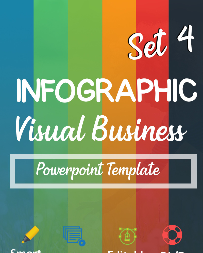 Visual Business Set 4 PowerPoint template - TemplateMonster