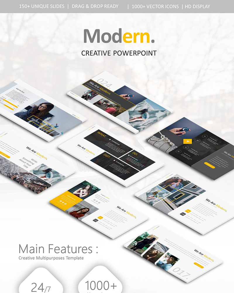 Modèle PowerPoint PowerPoint moderne - TemplateMonster