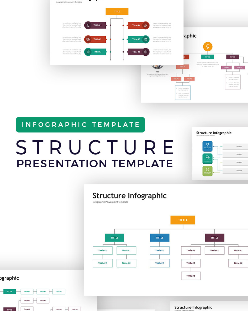 Struktur - Infografik PowerPoint-Vorlage - TemplateMonster